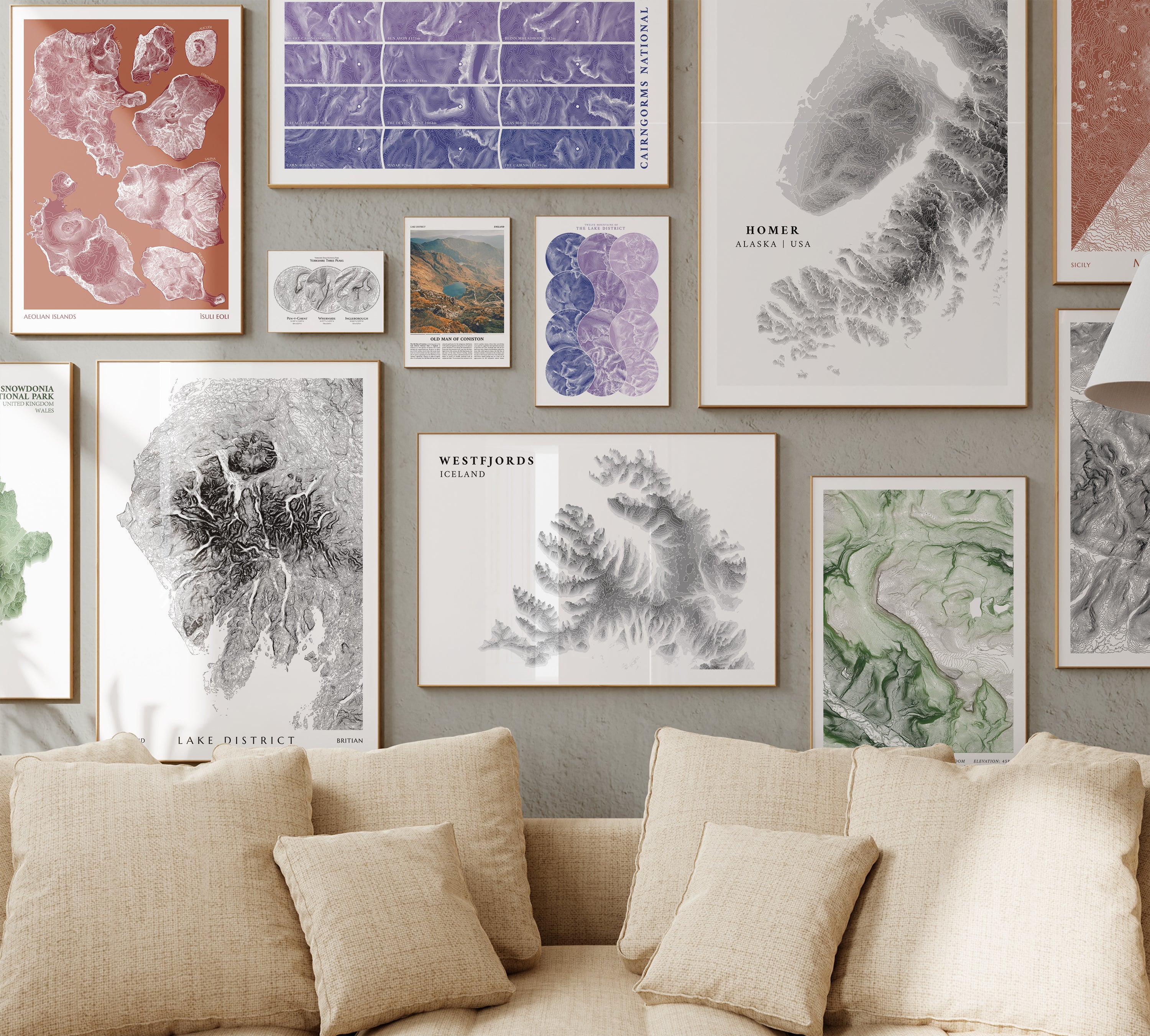 Topographic Contour Maps, Posters & Prints | Outandbackstudio ...